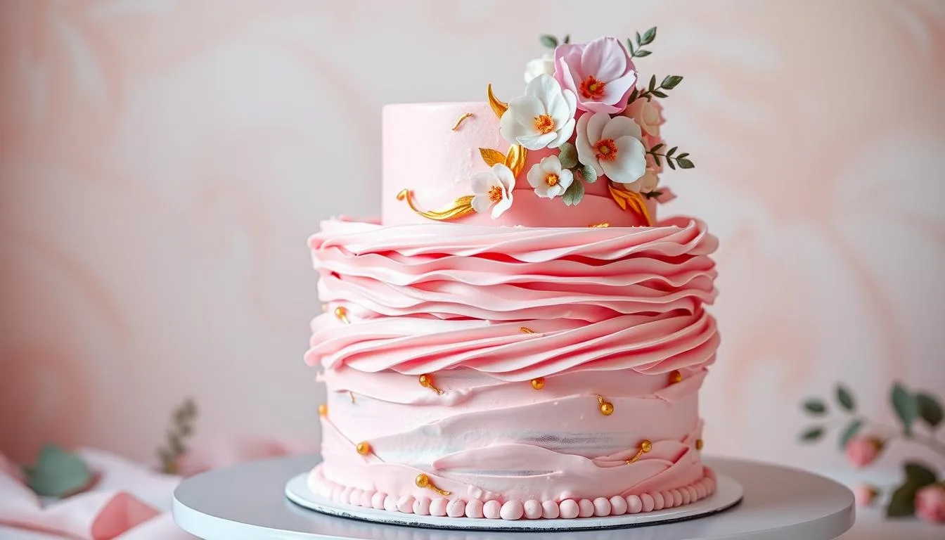 Stunning Pink Gold Cake